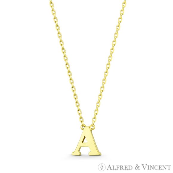 Alfred & Vincent | Jewelry | Initial Letter A Alphabet Pendant Chain ...